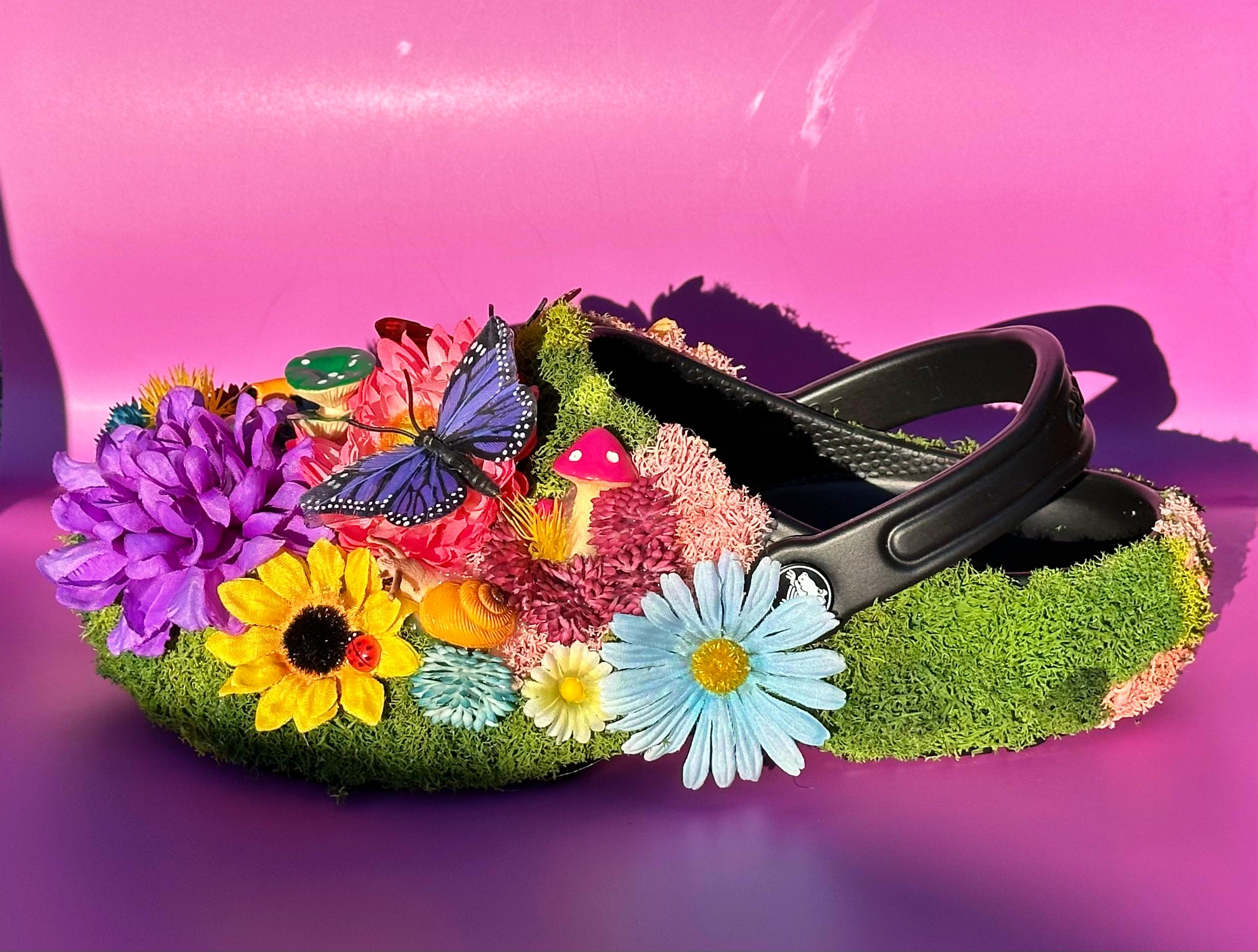 Custom Garden-inspired Crocs (moss Crocs) - Etsy