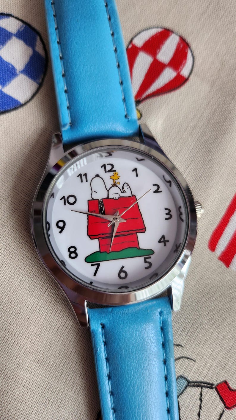 Vintage Snoopy Watch – With Blue Strap - Etsy