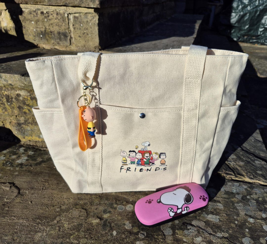 Snoopy Friends TV Show-inspired Tote – Large Canvas Bag for Everyday ...