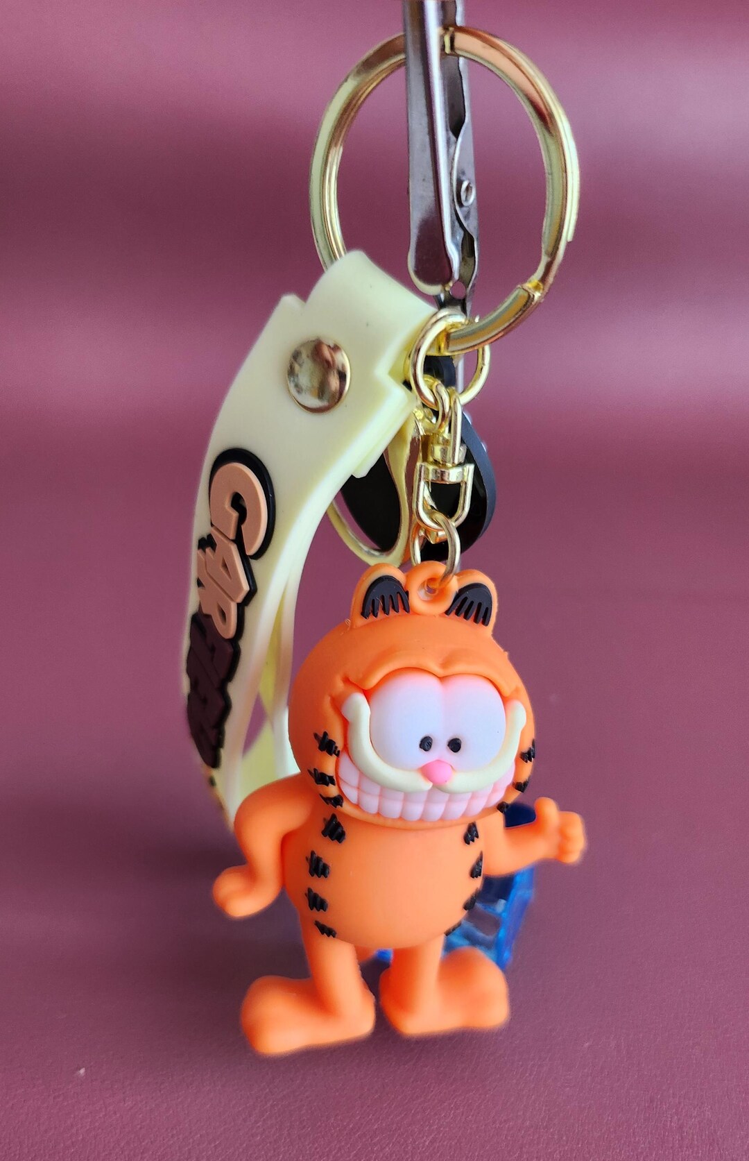 Charming Garfield Keychain - Etsy