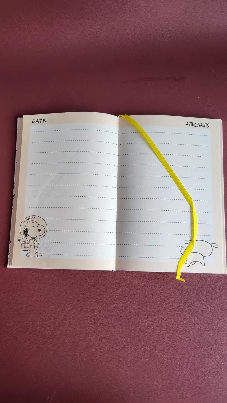 Classic Cream Snoopy Note Book - Etsy