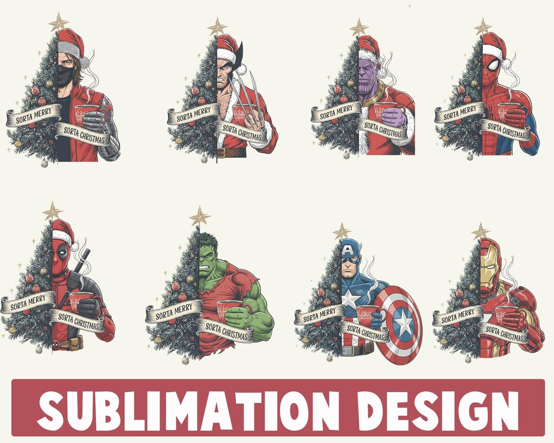 Christmas Coffee Png, Superhero Christmas Png, Funny Christmas ...