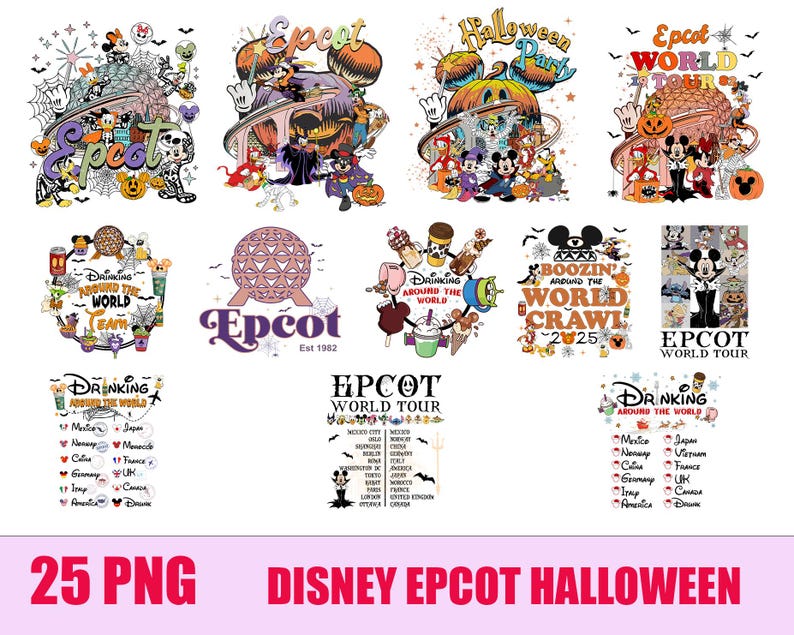 Epcot Halloween Png Bundle, Disney Epcot Halloween Png, Disney ...