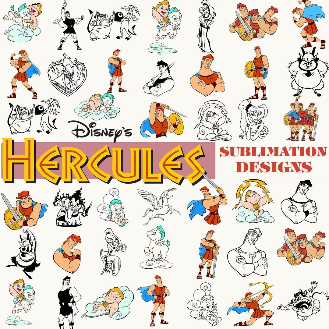 Hercules PNG Bundle, Hercules Png, Hercules Birthday Png, Baby Pegasus ...