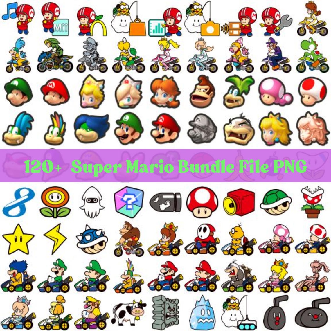 Super Mario Clipart Png, Mario Png Cut Files for Cricut, Super Mario ...