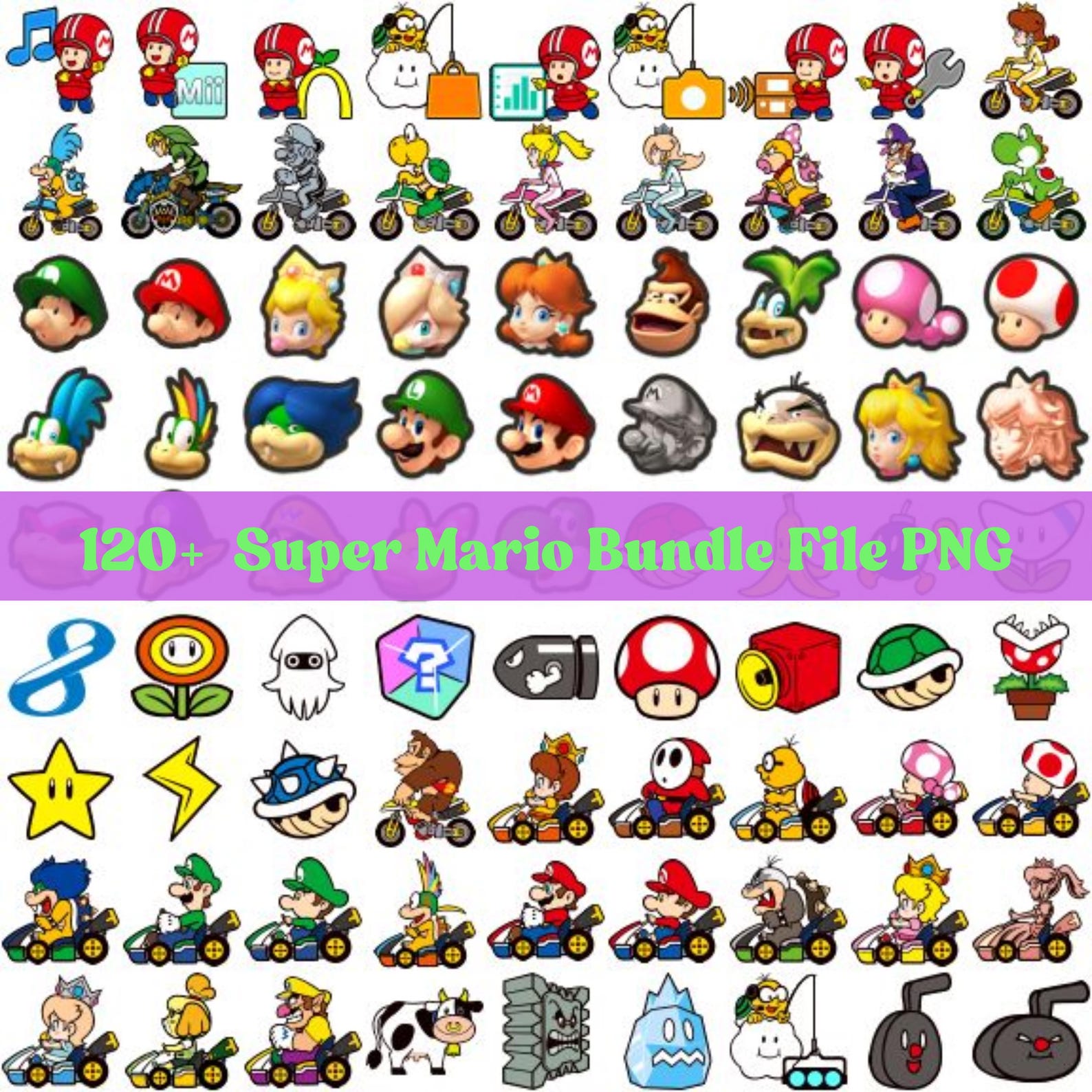 Super Mario Clipart Png, Mario Png Cut Files for Cricut, Super Mario ...