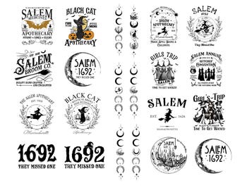 35+ Retro Salem PNG Bundle, Salem Witches Png, Salem 1692 Png, Salem ...