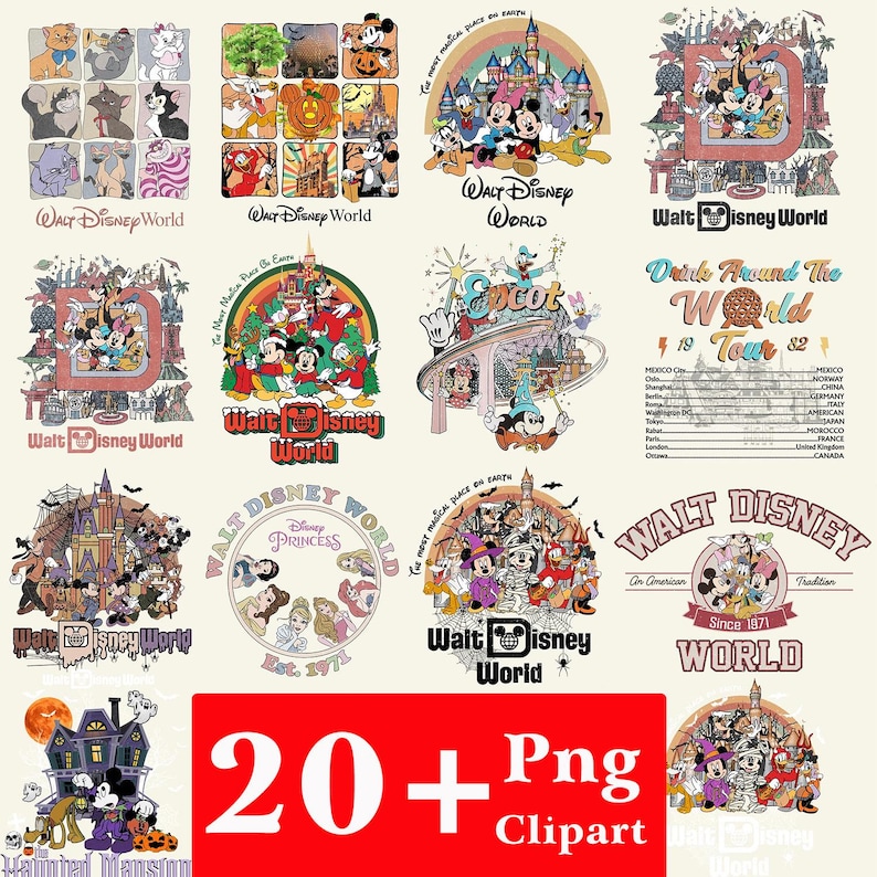 20+ Walt Disney World PNG Bundle, Disneywold Png, Disney Trip Png ...