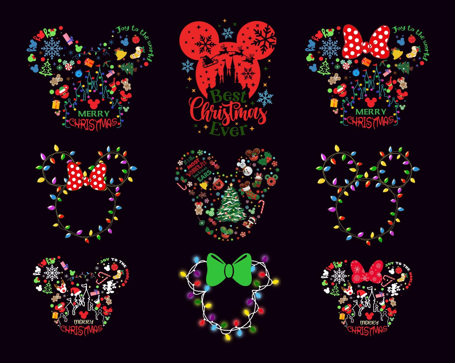Christmas Family Trip Png Bundle, Christmas Mouse Ears Png, Christmas ...