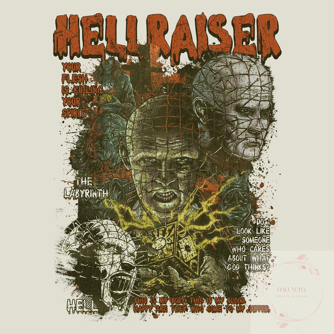 Hellraiser Pinhead Halloween Killers Png, Vintage Scary Movies Png ...