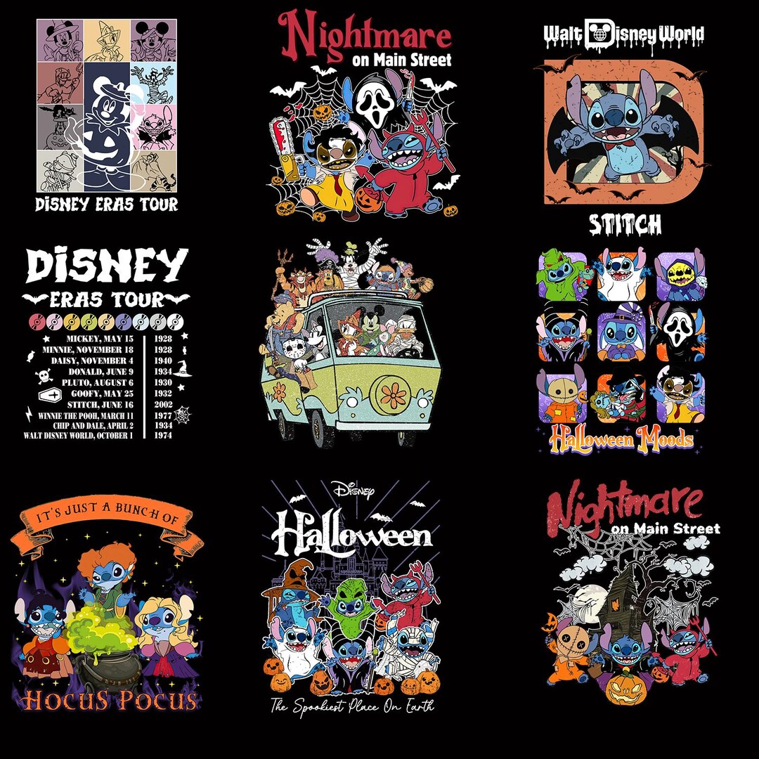 Stitch Halloween Png Bundle, Halloween 2025 Png Bundle, Scary Stitch ...
