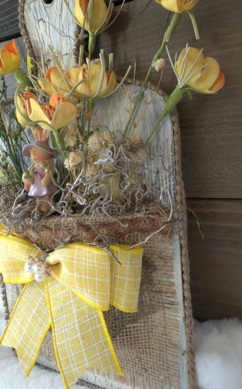 Beautiful Spring/summer Breadboard Decor With an Adorable Bunny - Etsy