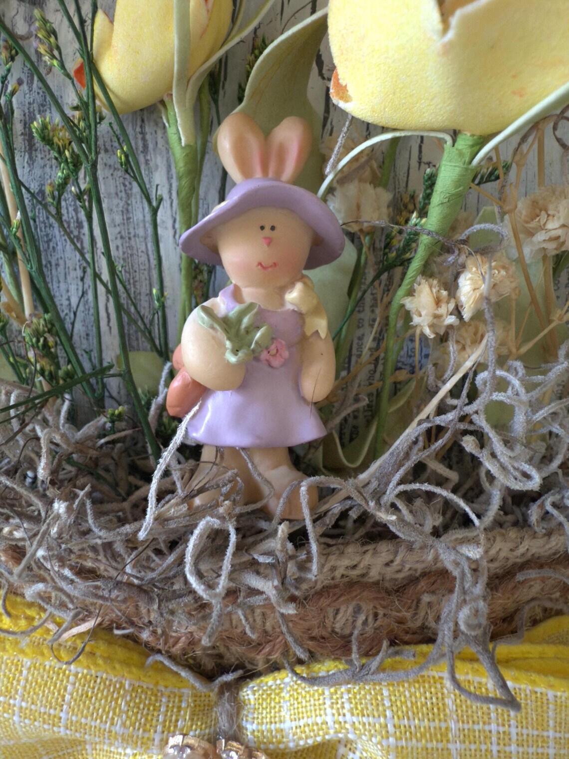 Beautiful Spring/summer Breadboard Decor With an Adorable Bunny - Etsy