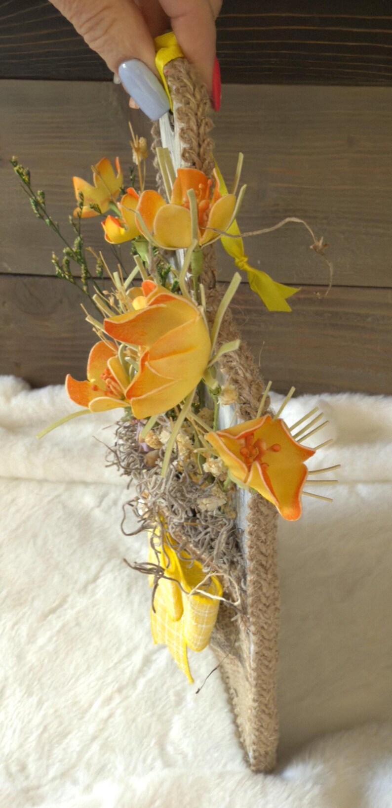 Beautiful Spring/summer Breadboard Decor With an Adorable Bunny - Etsy