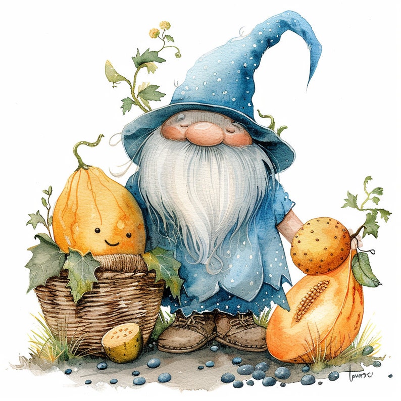 Melon Gnomes Clipart 20 PNG Melon Gnome Graphics, Vibrant Melon ...