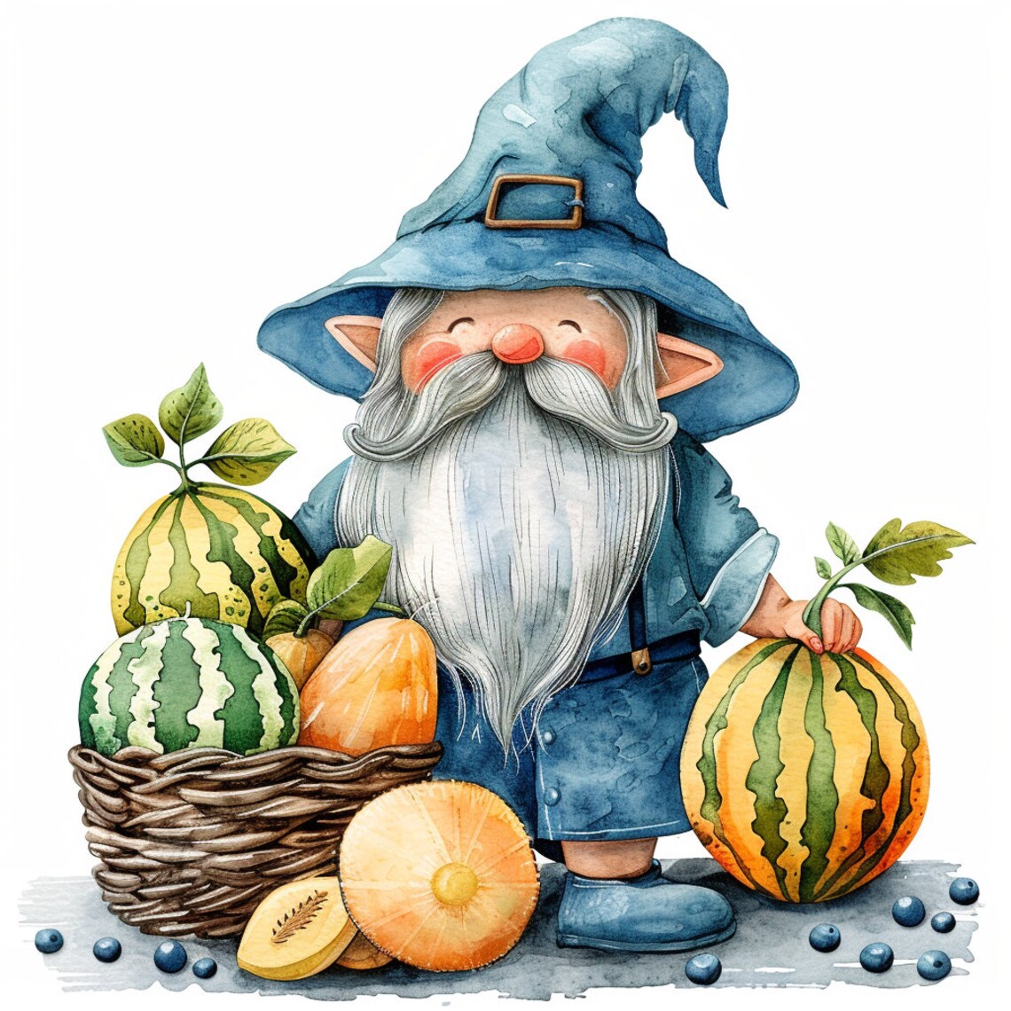 Melon Gnomes Clipart 20 PNG Melon Gnome Graphics, Vibrant Melon ...