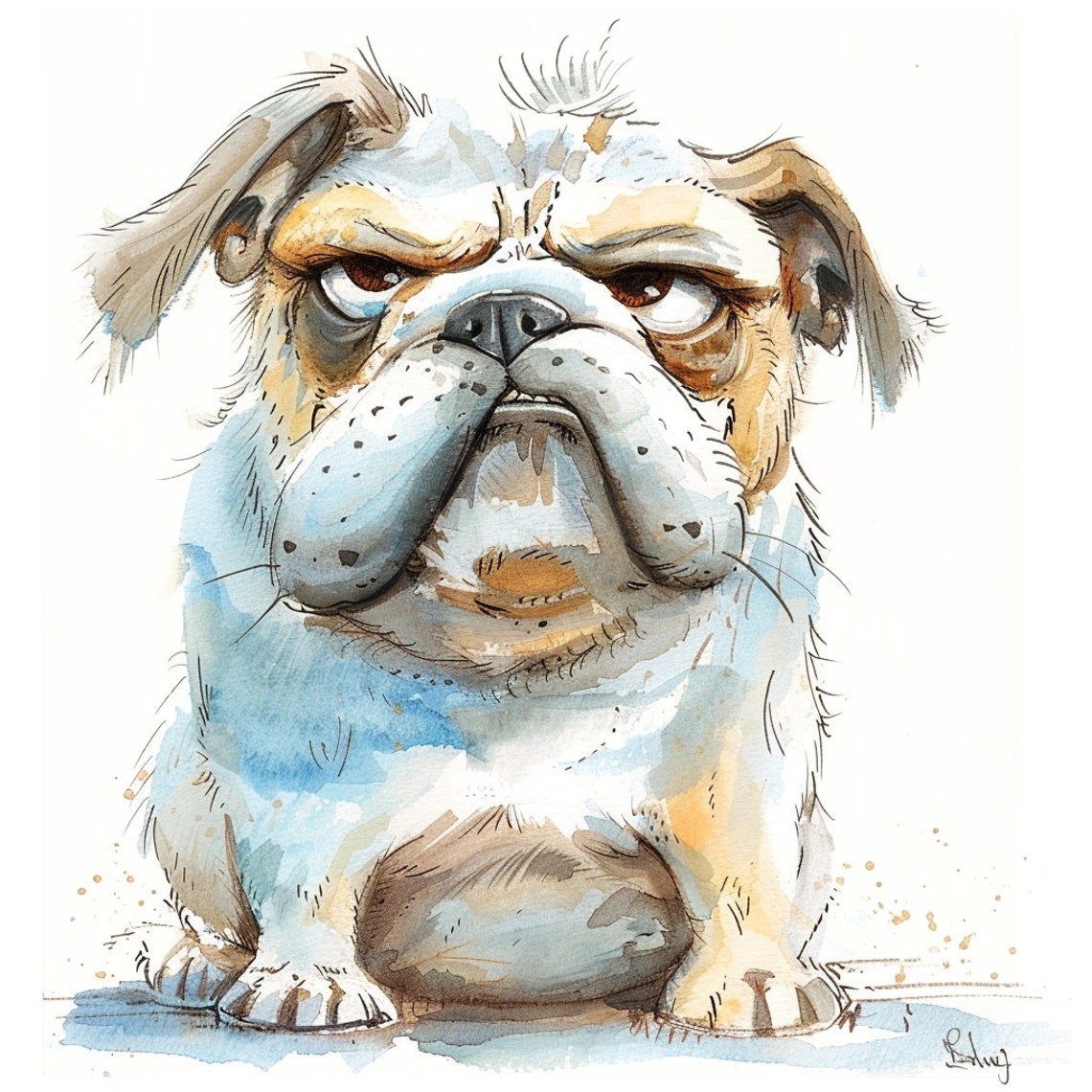 30 PNG Grumpy Dogs Clipart, Cute Fluffy Dogs, Digital Clipart ...