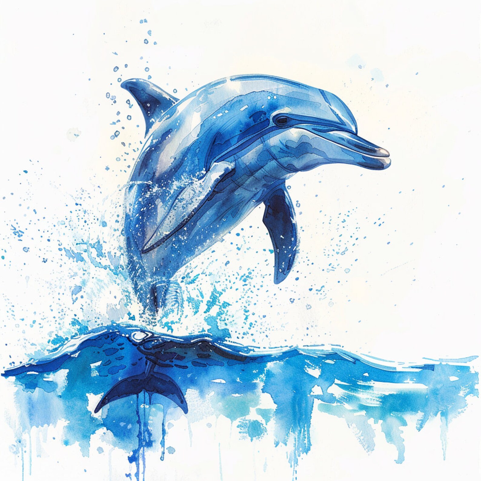 Dolphin Clipart 20 PNG Ocean Animal Graphics, Dolphin Printables ...