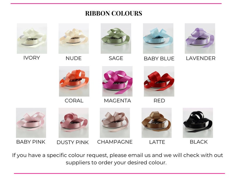 Luxury Personalised Ribbon Name Tags, Name Place Cards for Weddings ...