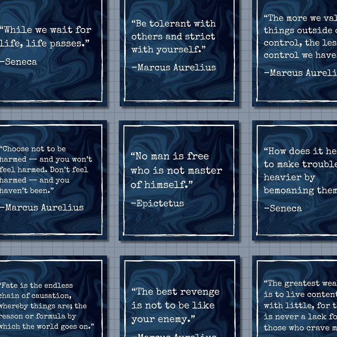 Stoic Quotes Stickers, Marcus Aurelius, Seneca, Epictetus, Musonius ...
