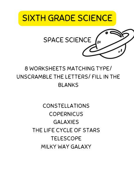 6th Grade Science Workbook 55 Pages of Activities - Etsy