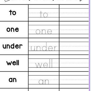 Read Write and Trace 1st Grade Sight Words - Etsy