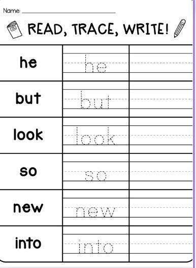 Read Write and Trace 1st Grade Sight Words - Etsy