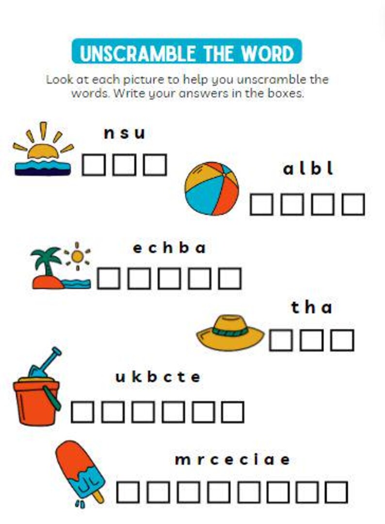 1st Grade Vocabulary Building Activity Book - Etsy