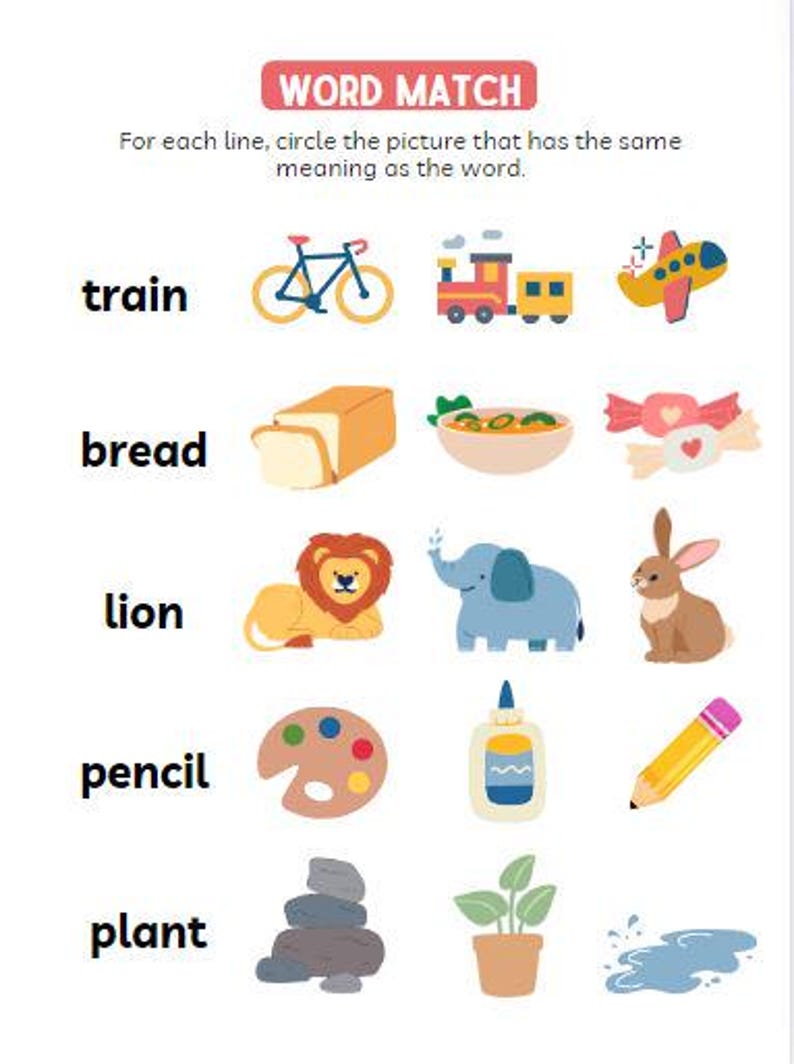 1st Grade Vocabulary Building Activity Book - Etsy