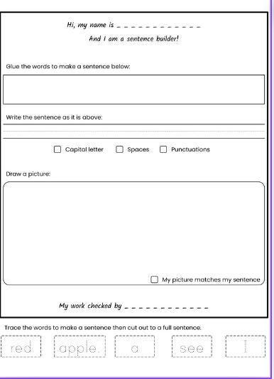 1st Grade Sight Word Sentence Building - Etsy