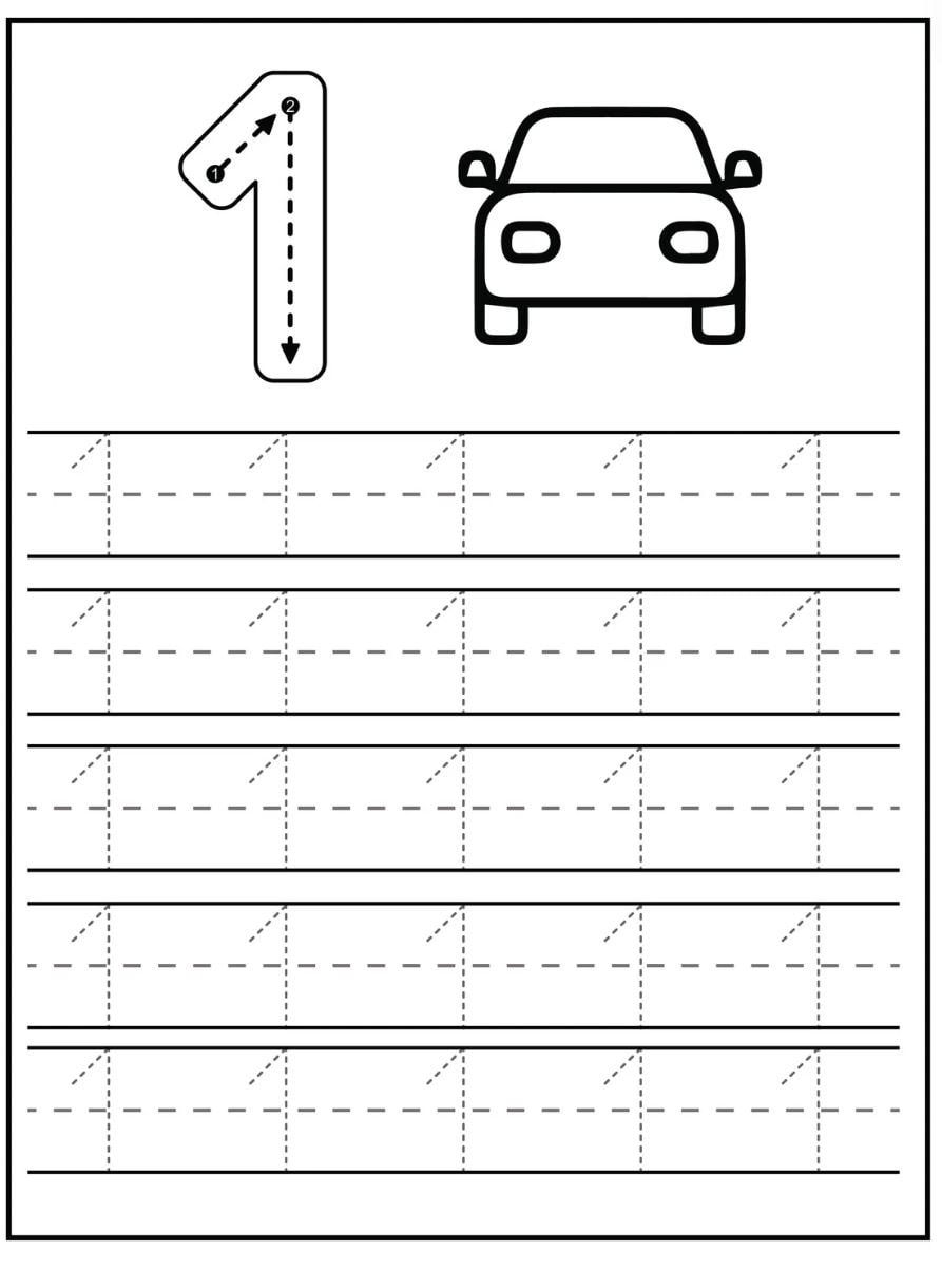 Preschool Letters and Numbers Tracing and Coloring Worksheets - Etsy