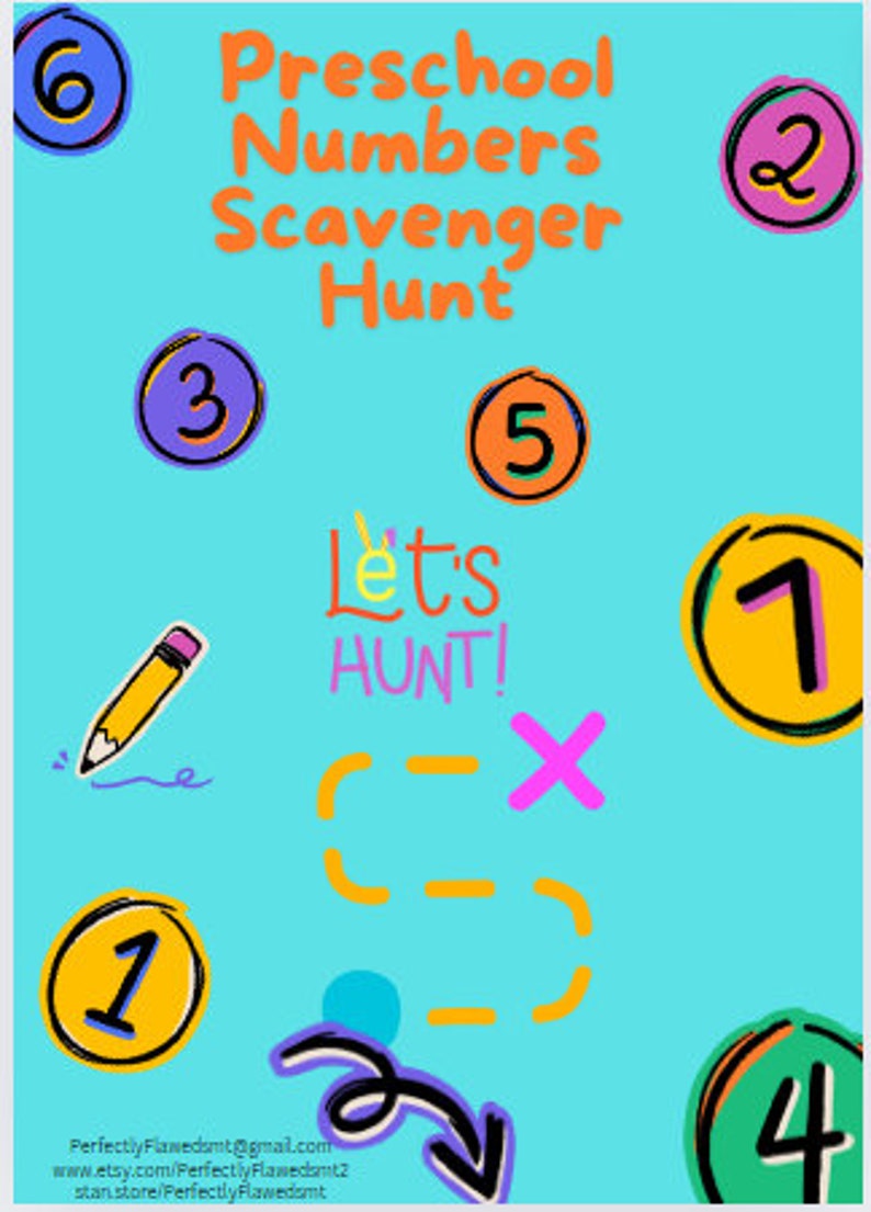 Preschool Numbers and Letters Scavenger Hunt - Etsy