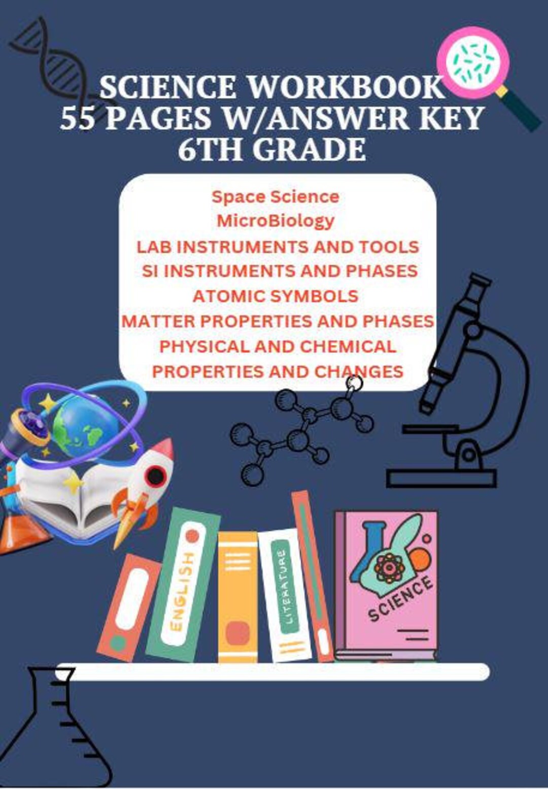 6th Grade Science Workbook 55 Pages of Activities - Etsy