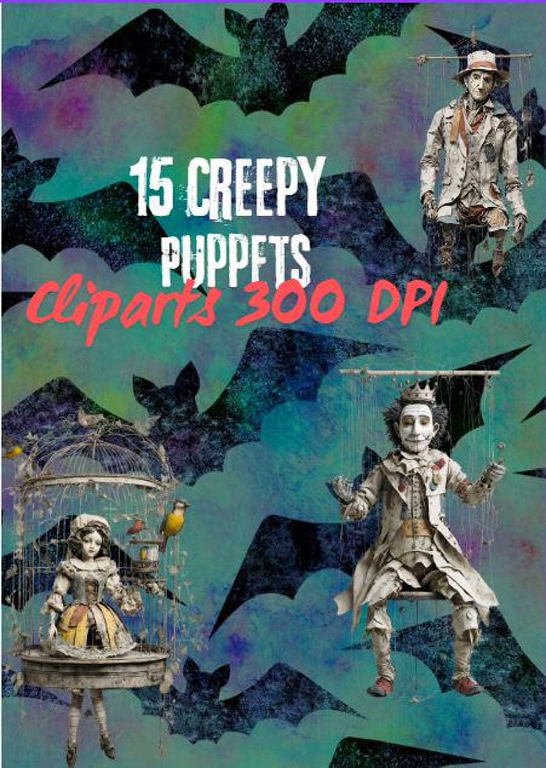 15 Creepy Puppets Clip-art - Etsy