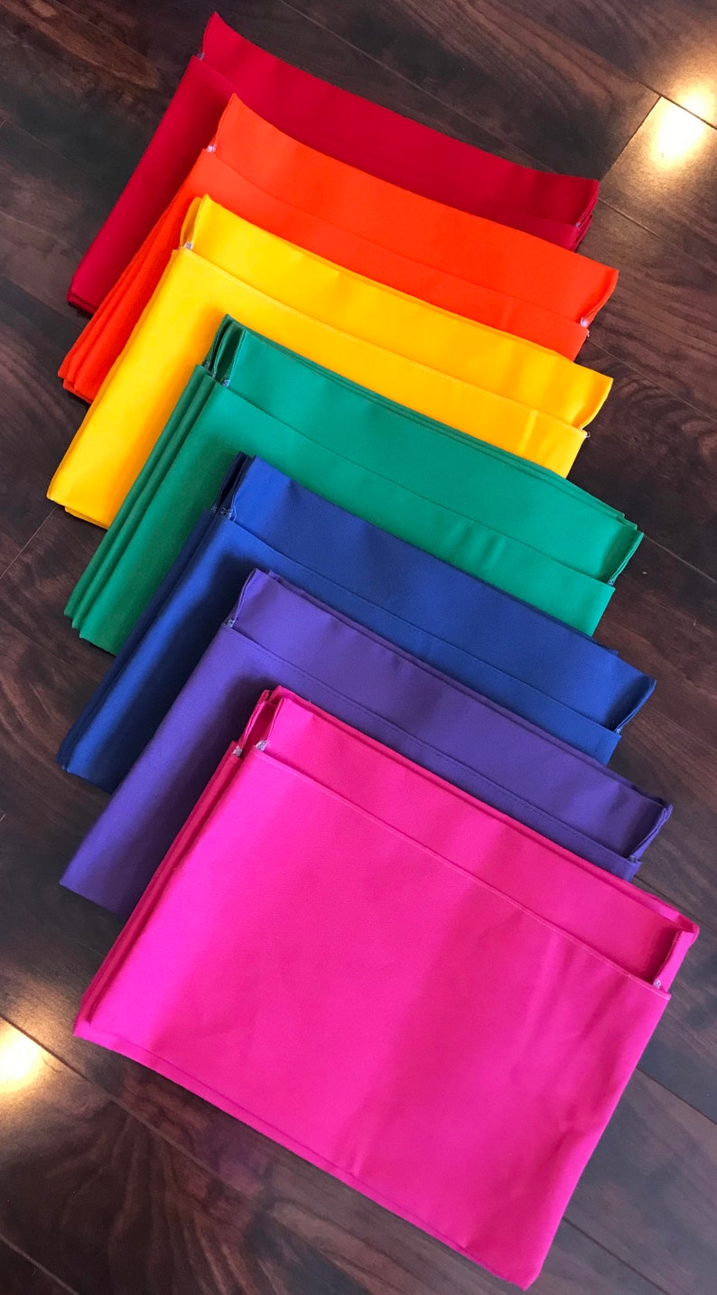 10 Chair Pockets, Seat Desk Pouch, Canvas Chair Pocket, Fits Medium ...