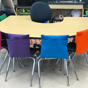 25 Classroom Chair Pockets, Seat Desk Pouch, Organizer, Chair Bag ...