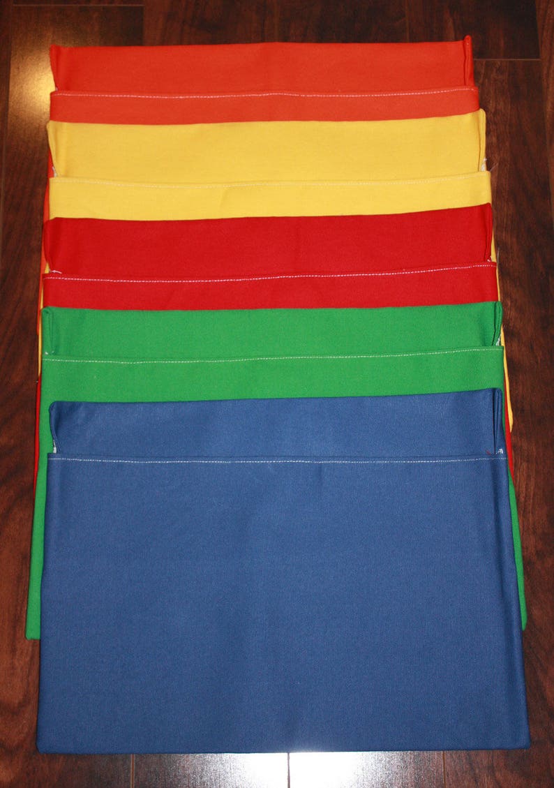 22 Chair Pockets Seat Desk Pouch Washable Colored Duck Cloth - Etsy