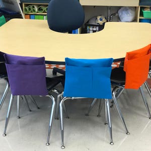 5 Classroom Chair Pockets, Seat Cover, Desk Organizer, Chair Bag ...