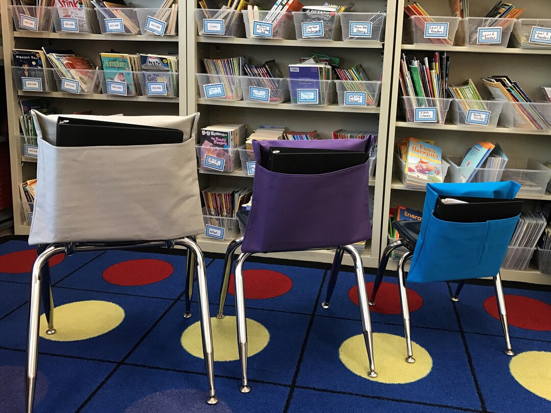 22 Chair Pockets Seat Desk Pouch Washable Colored Duck Cloth - Etsy