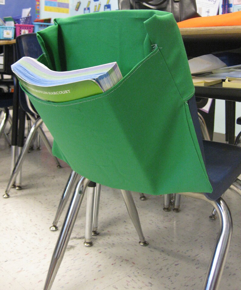 10 Chair Pockets, Seat Desk Pouch, Canvas Chair Pocket, Fits Medium ...