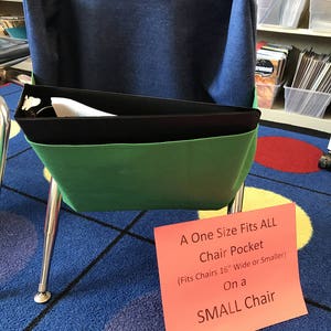 Chair Pocket, Seat Desk Pouch, One Size Fits All Chairs 16" Wide or ...