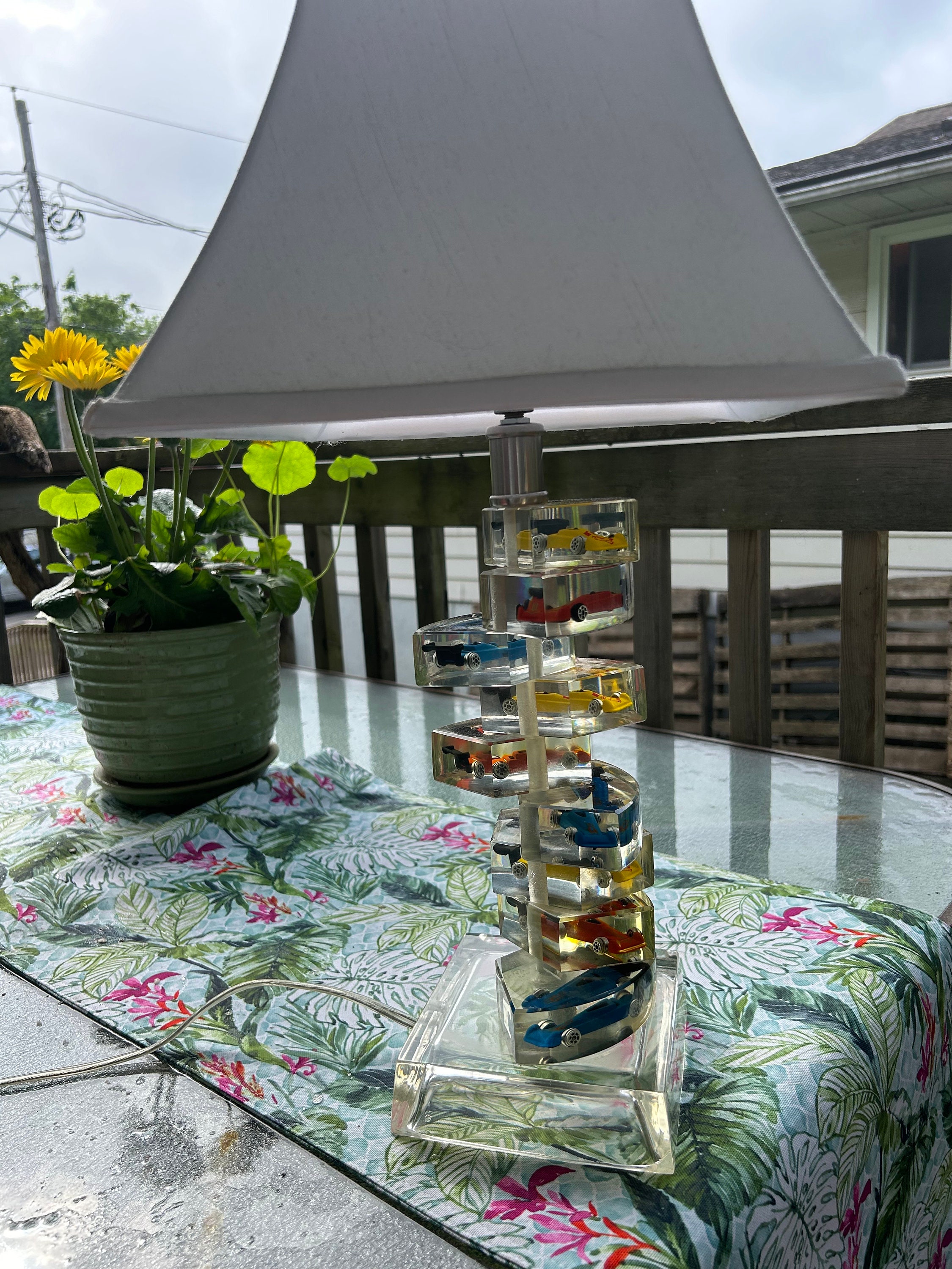 Hotwheels/matchbox Style Lucite 80s Lamp - Etsy