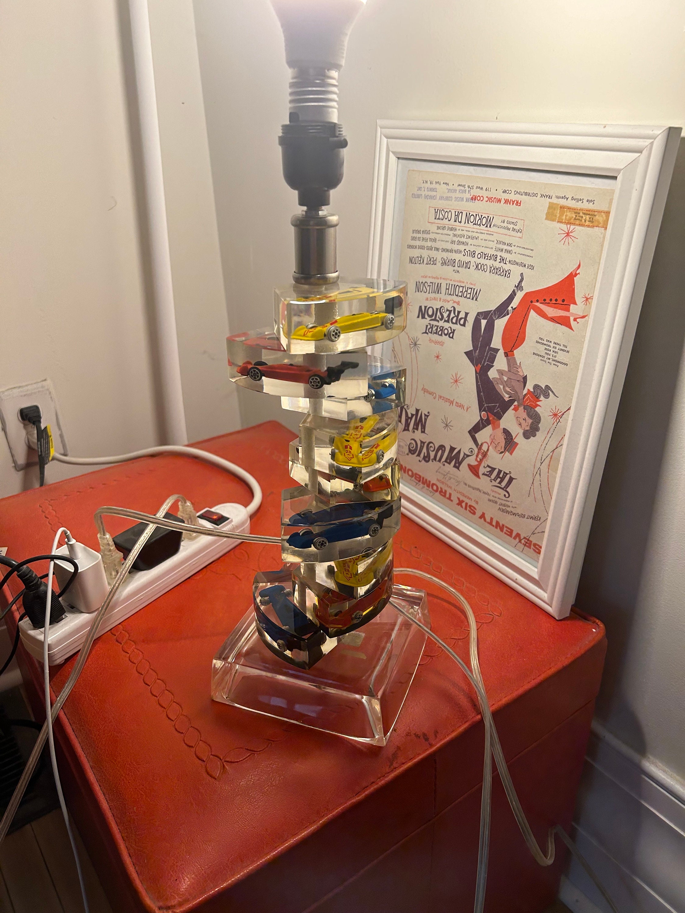 Hotwheels/matchbox Style Lucite 80s Lamp - Etsy