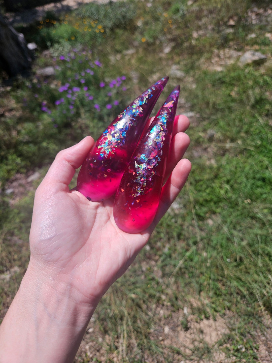 Neon Nebula Oni/demon Horns - Etsy