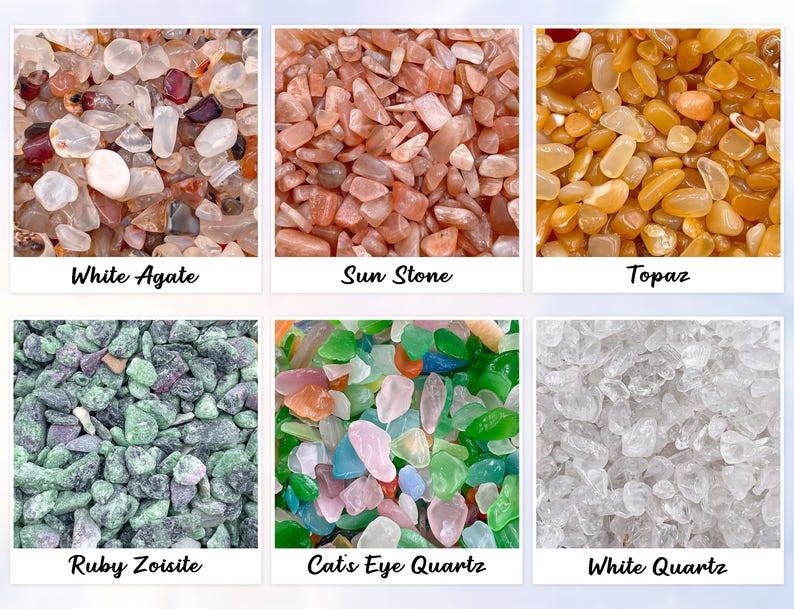 5-7mm Genuine Crystal Chips Bulk, 1 Oz Bags, Loose Undrilled Semi ...