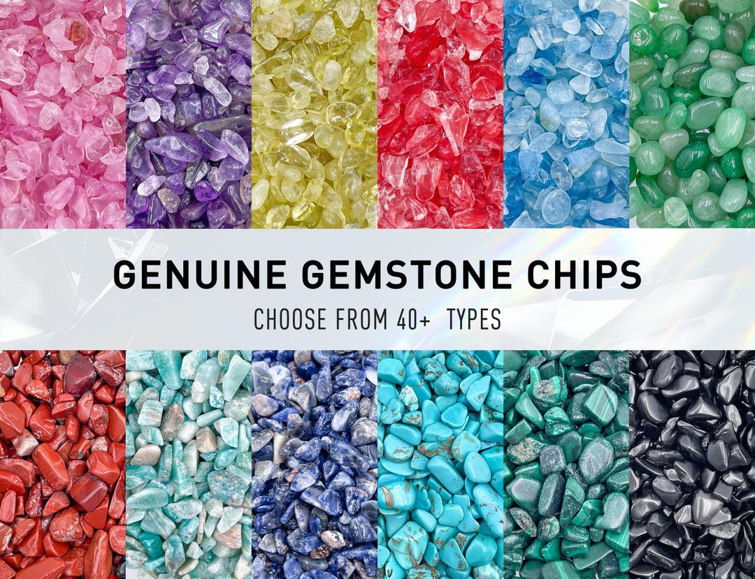 Genuine Crystal Chips Bulk, 1 Oz Bags, 5-7mm Loose Undrilled Semi ...