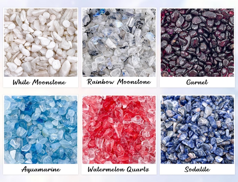 5-7mm Genuine Crystal Chips Bulk, 1 Oz Bags, Loose Undrilled Semi ...