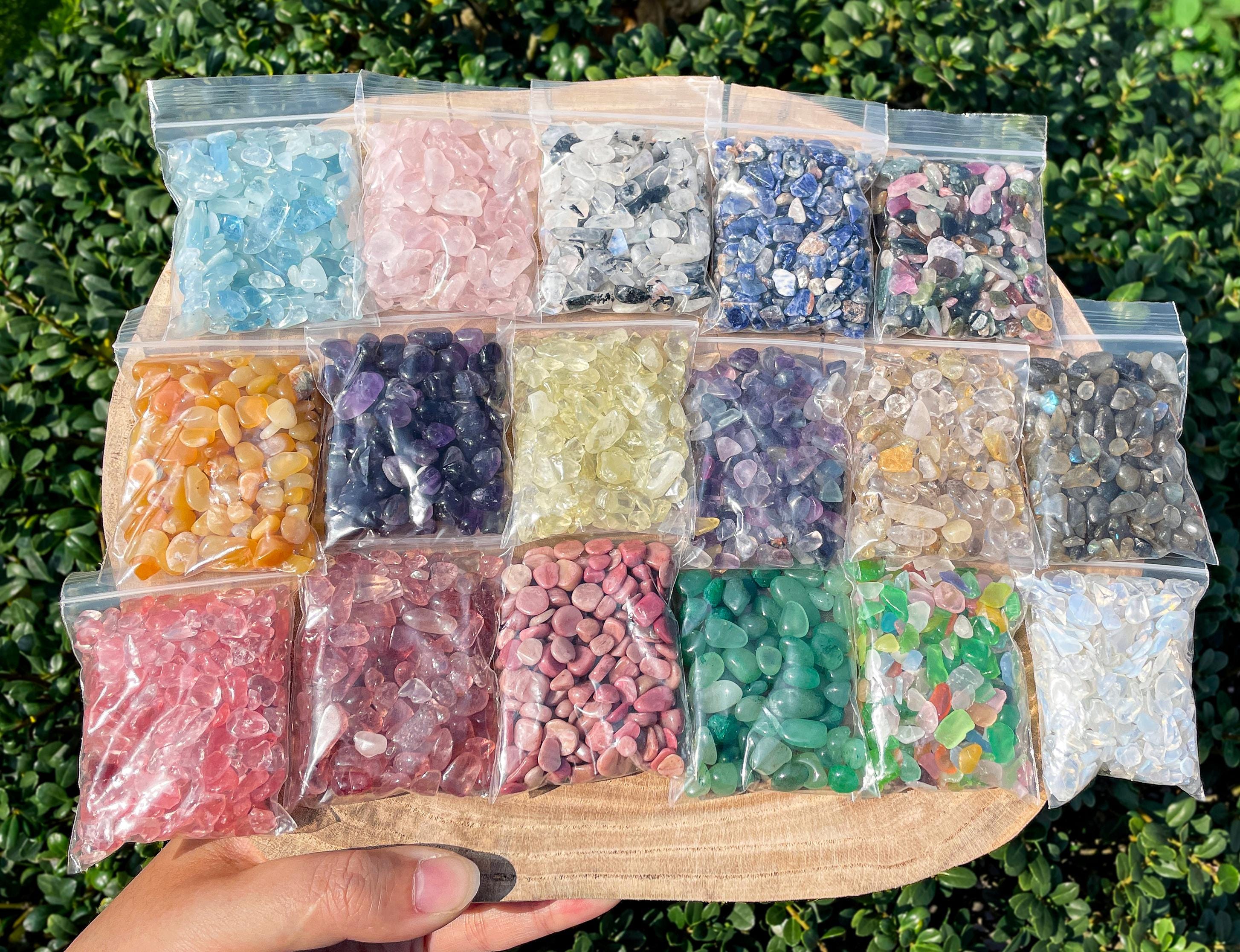 Genuine Crystal Chips Bulk, 1 Oz Bags, 5-7mm Loose Undrilled Semi ...