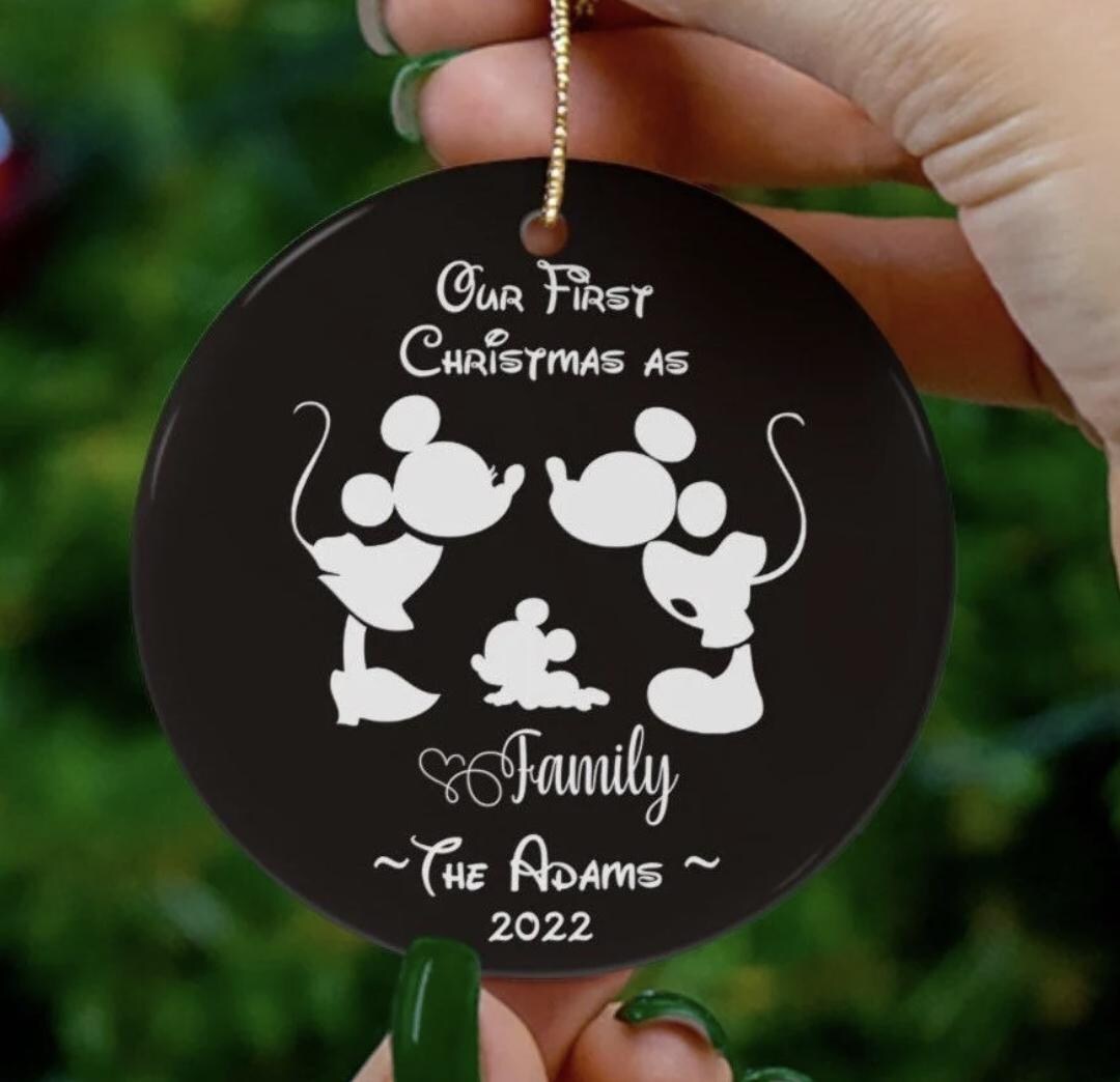 Disney First Christmas as a Family Ornament, New Parents Christmas ...