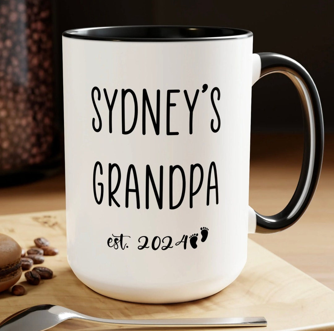 First Time Grandpa Mug, New Grandpa Gift, First Grandchild, Custom ...
